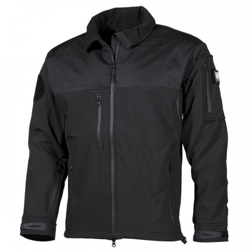 Softshell jas en werkjas beveiliging defense (zwart)